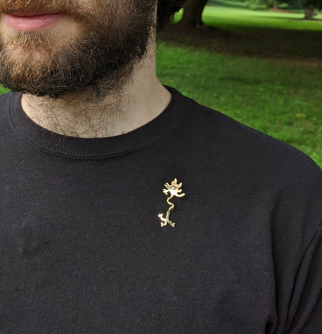 Golden Aura Neuron Pin in 18k Gold - Etsy