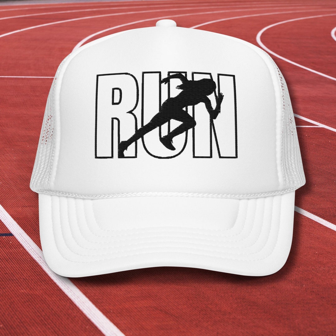 Run Trucker Hat, Embroidered Hat, Hat for Runner, Running Hat, Gift for ...