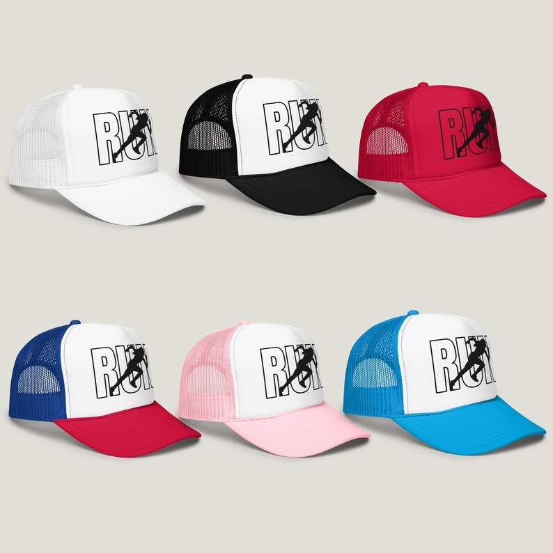 Run Trucker Hat, Embroidered Hat, Hat for Runner, Running Hat, Gift for ...