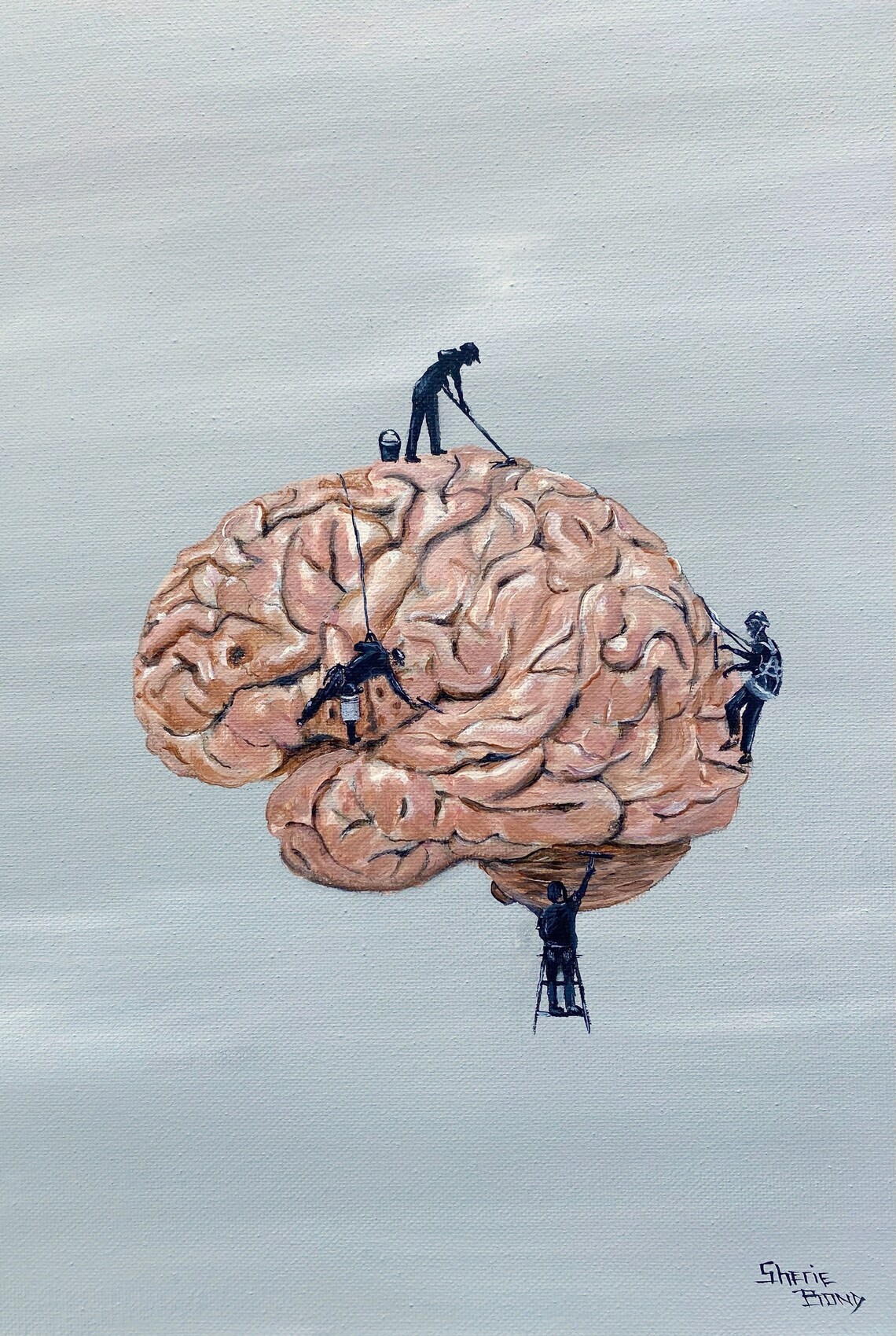 Brainwashed Giclee PRINTS on PAPER & FLAT Canvas - Etsy