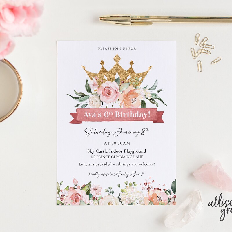 Crown Invitation - Etsy UK