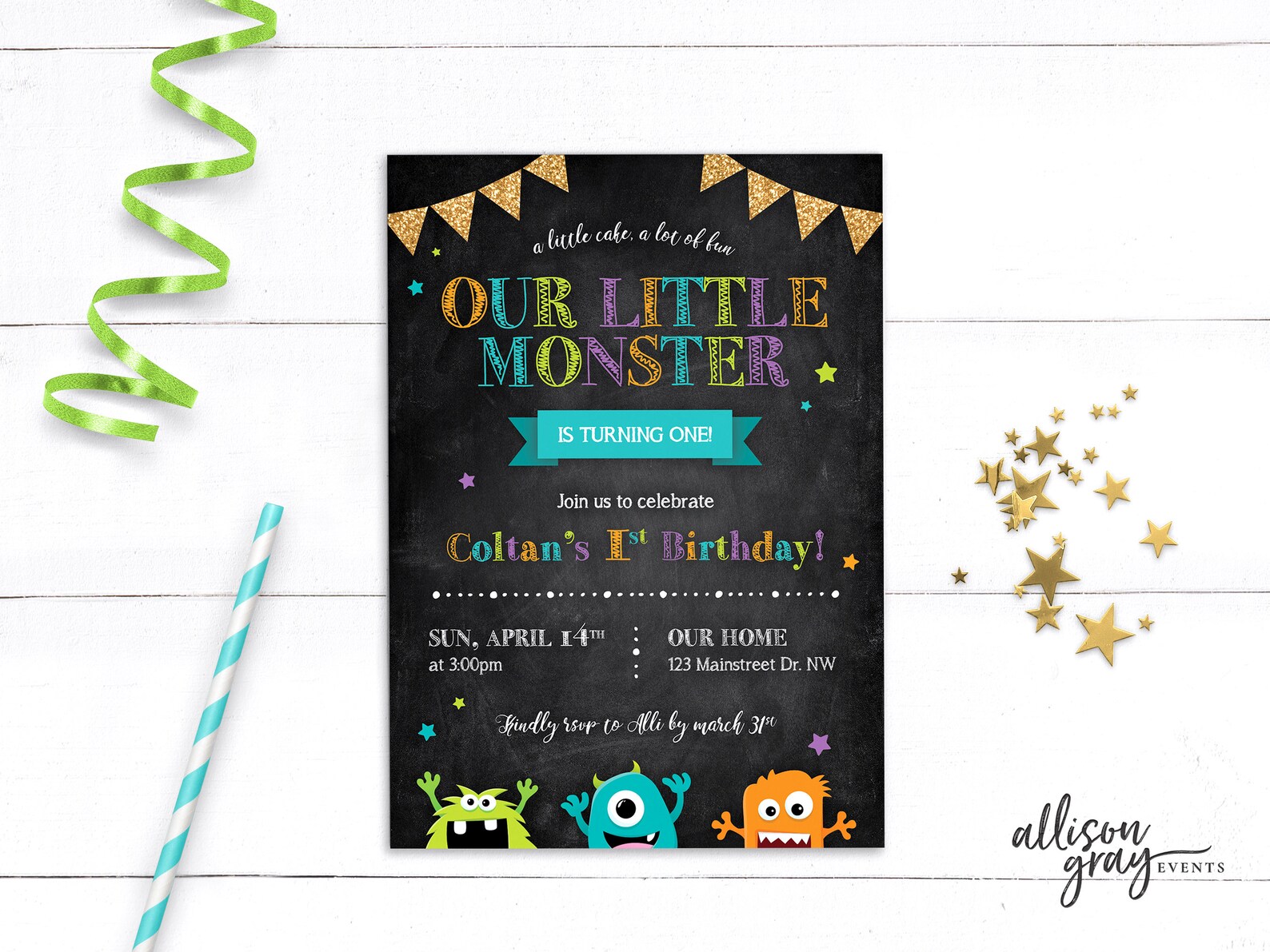 Monster Party Invitation Any Age Birthday Invite PRINTABLE Digital ...