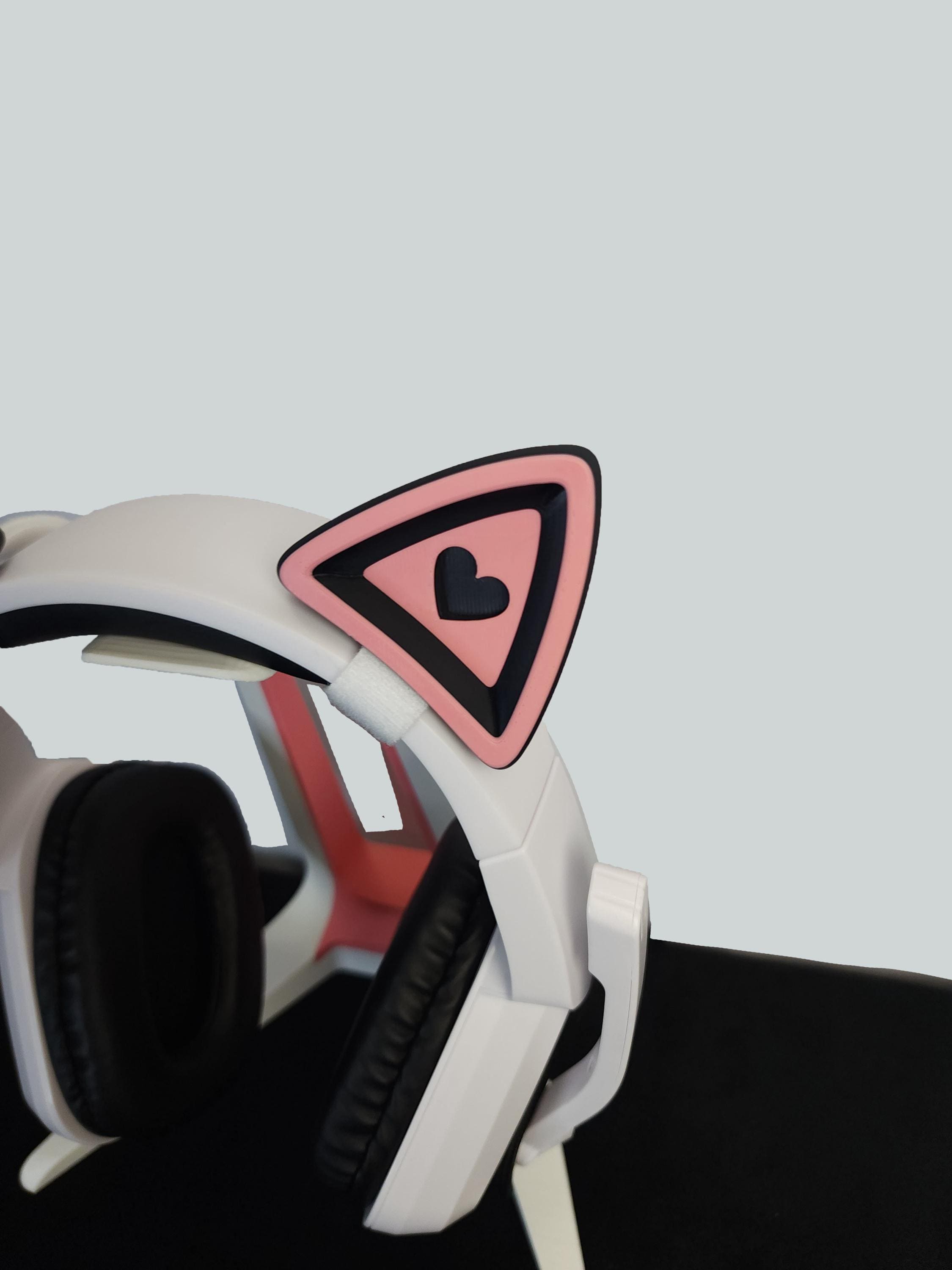 Cat Ears for Headphones and Headsets, With a Heart Shape in the Middle ...