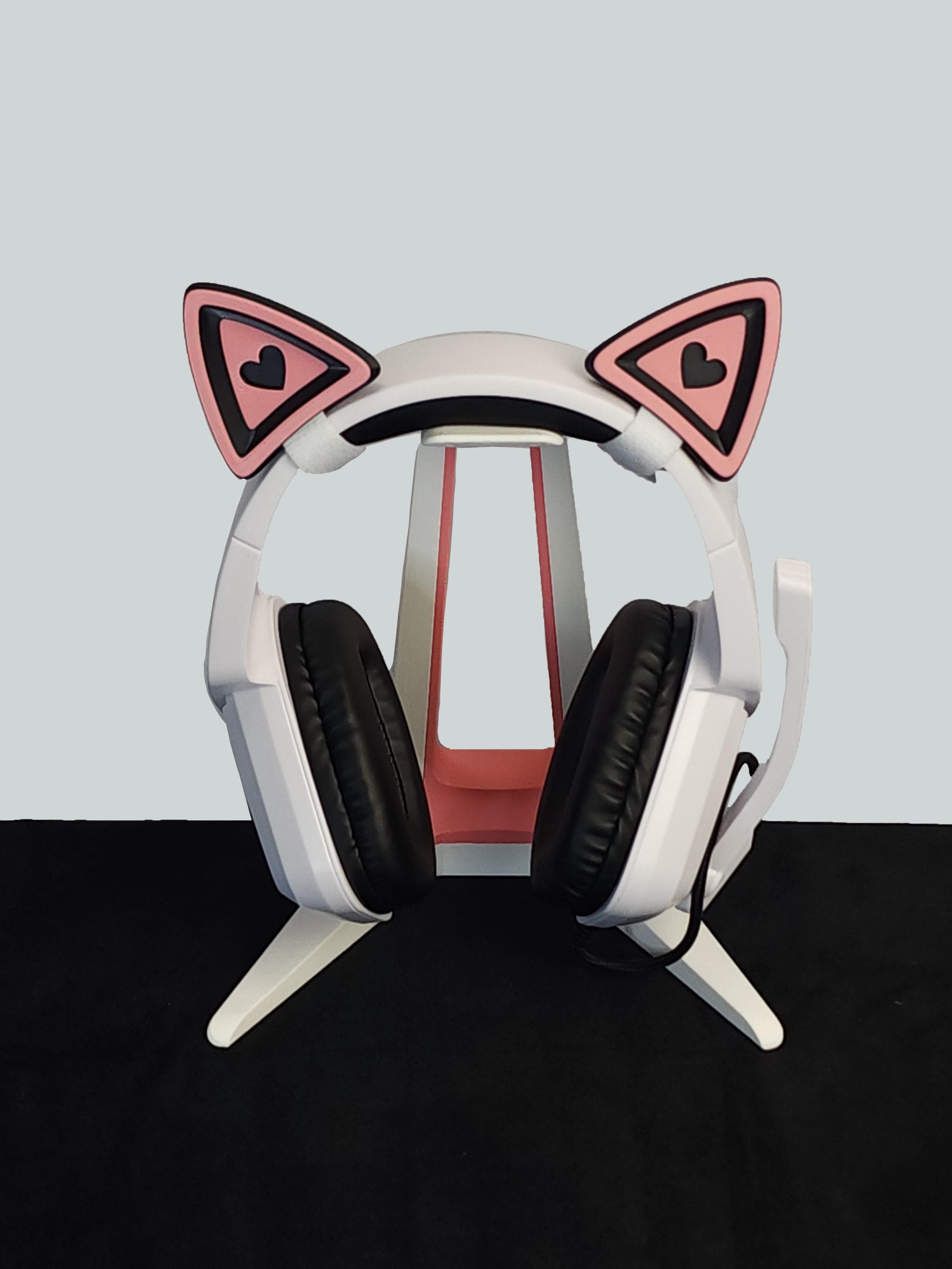 Cat Ears for Headphones and Headsets, With a Heart Shape in the Middle ...