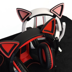 Headphone Cat Ears | Cosplay Cat Ears | Headset Customizable Feline ...