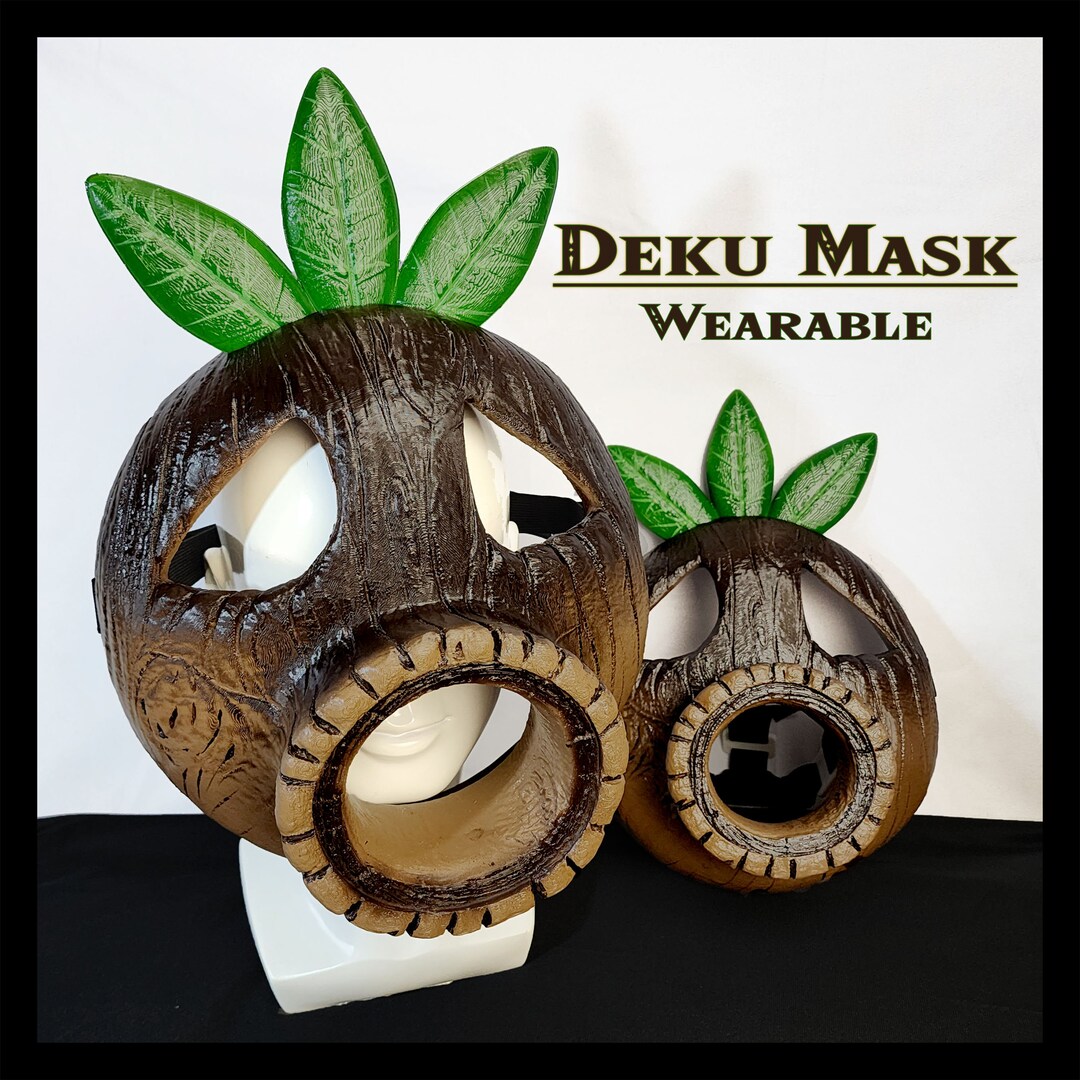 Legend of Zelda Deku Mask Wood Grain | Wearable Mask | NEW MODEL V2.0 ...