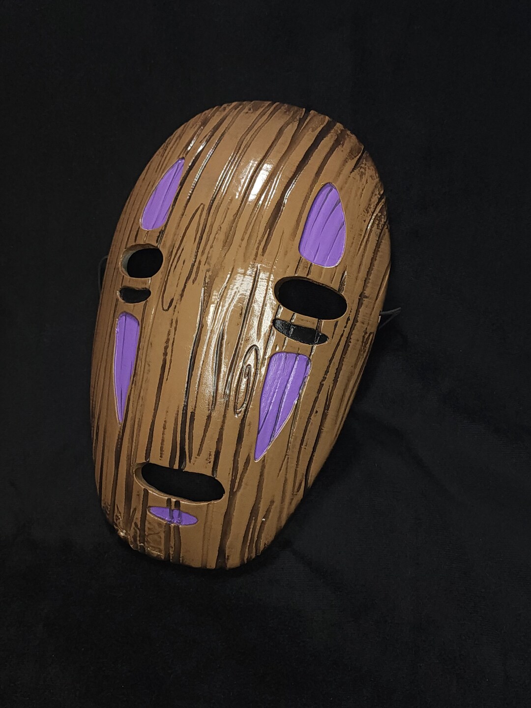 No-face Mask Wood Grain | Kaonashi - Handmade, Hand Painted | Cosplay ...