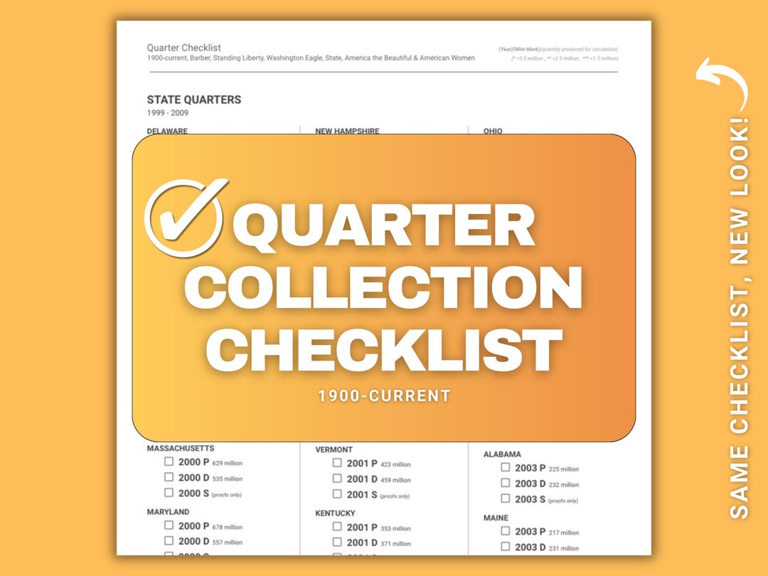 Quarter Checklist - Etsy