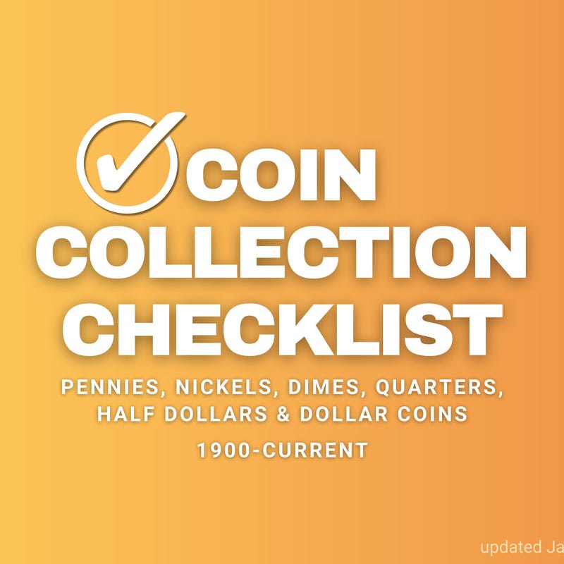 Coin Checklists - Etsy