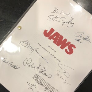 Jaws Movie Script Original Full Screenplay - Etsy