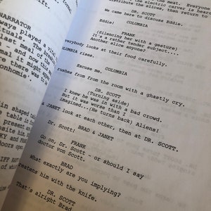 Rocky Horror Picture Show Movie Script Original Full Screenplay - Etsy