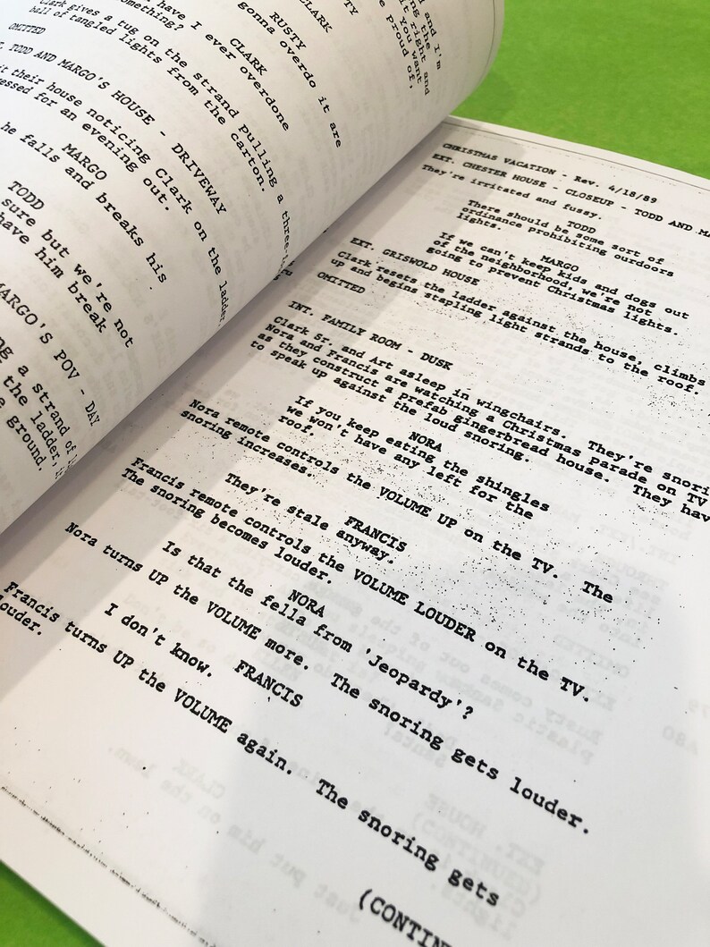 National Lampoons Christmas Movie Script Original Full Screenplay - Etsy