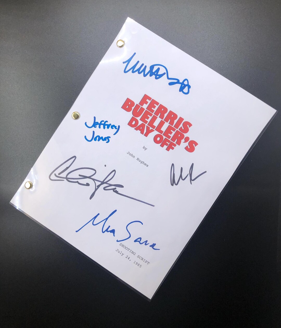 Ferris Bueller's Day off Movie Script Full Script - Etsy