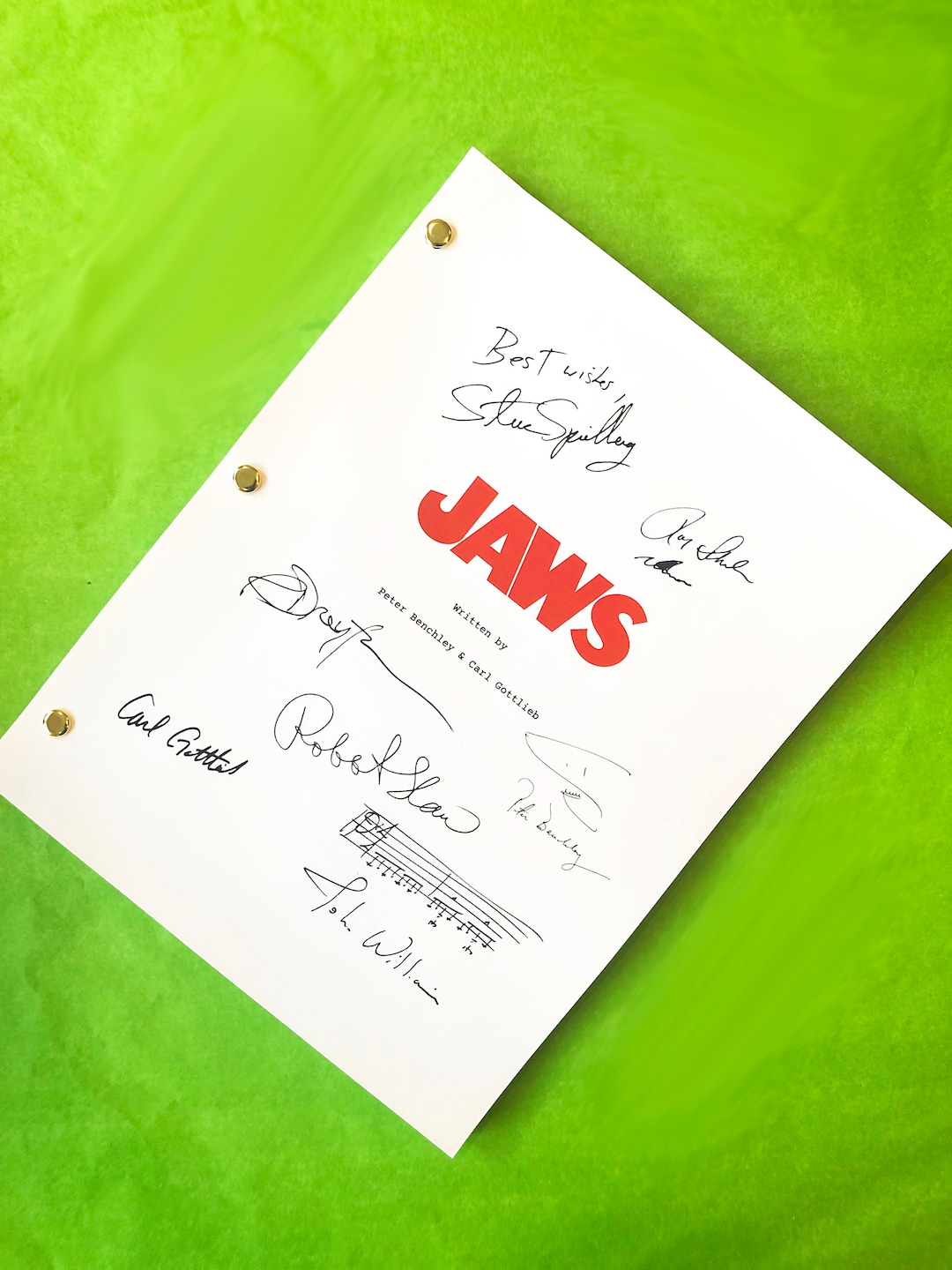 Jaws Movie Script Original Full Screenplay - Etsy
