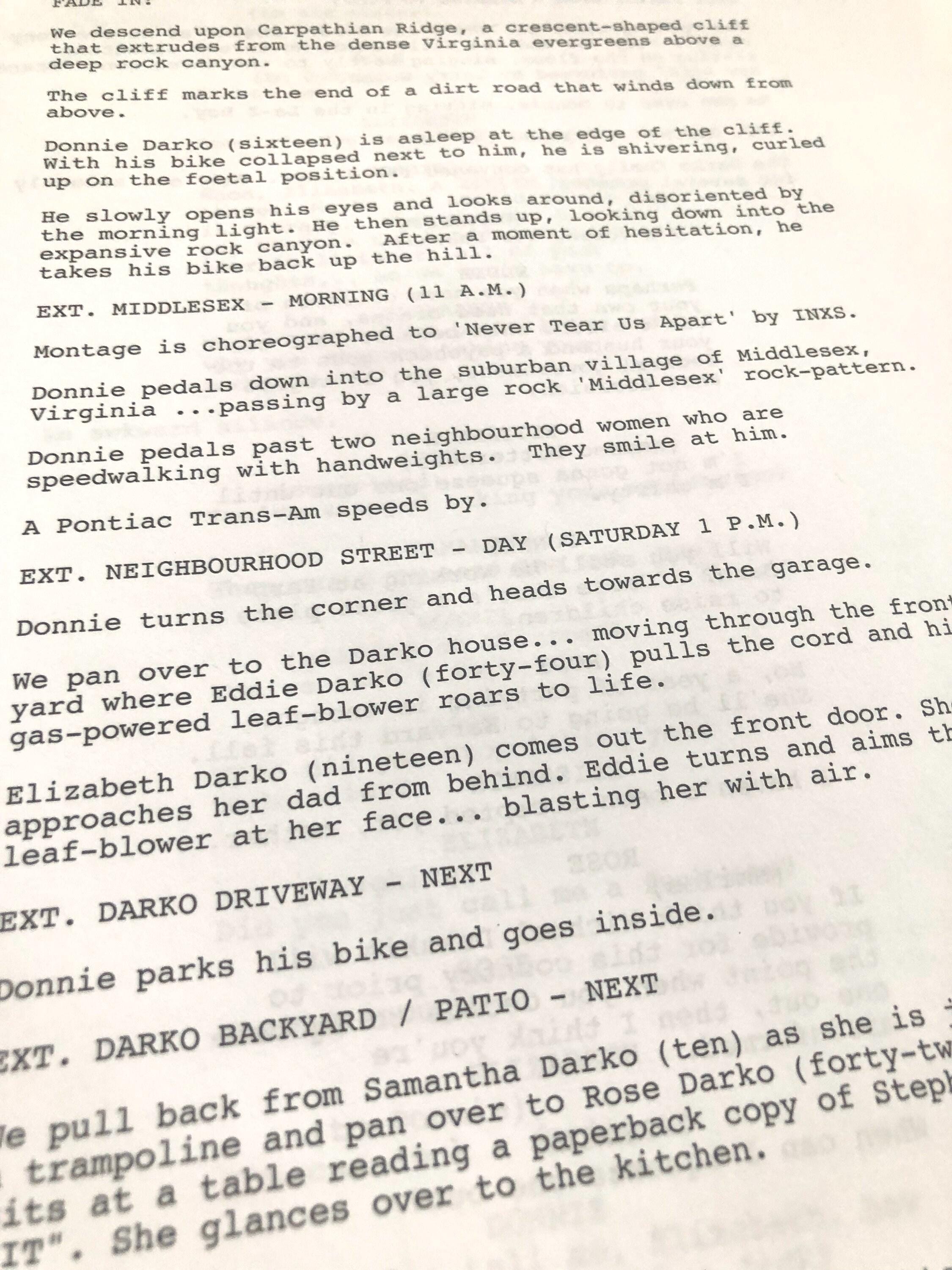 Donnie Darko Movie Script Original Full Screenplay - Etsy