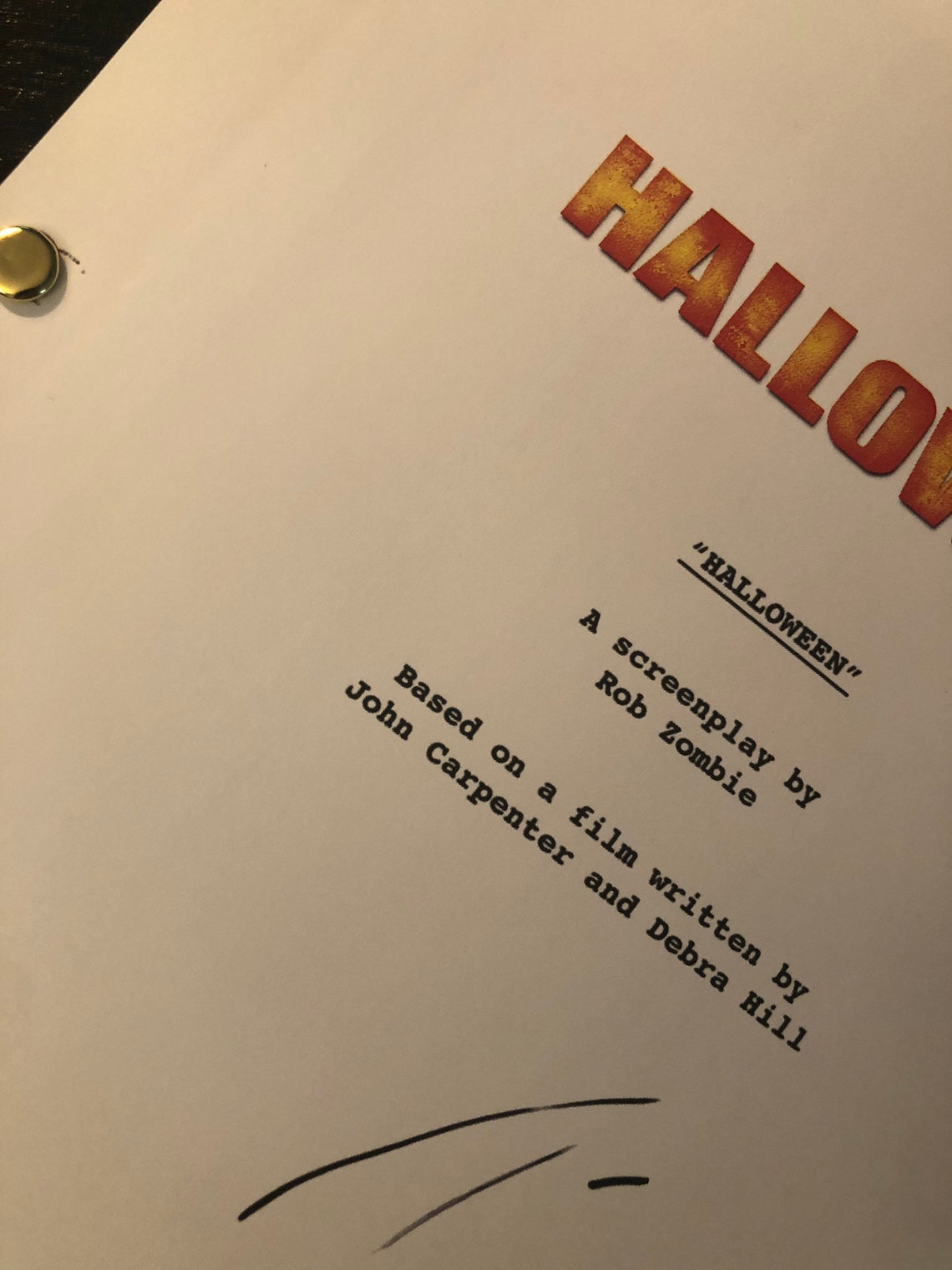 Rob Zombie's Halloween Movie Script 2007 - Etsy