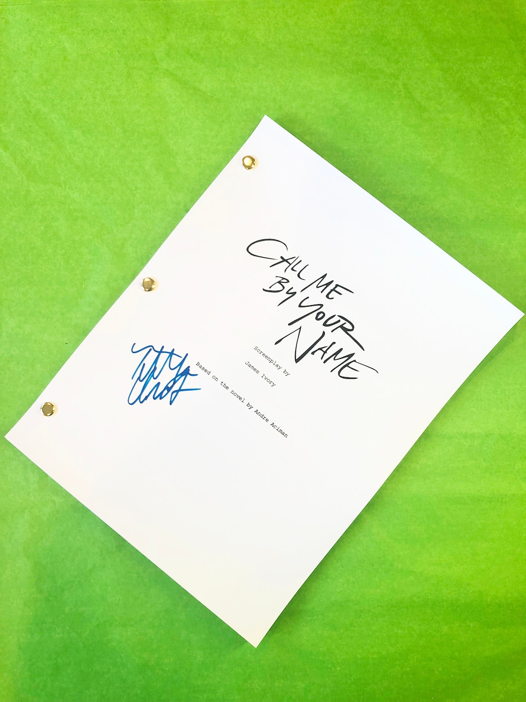 Call Me by Your Name Movie Script Original Full Screenplay - Etsy