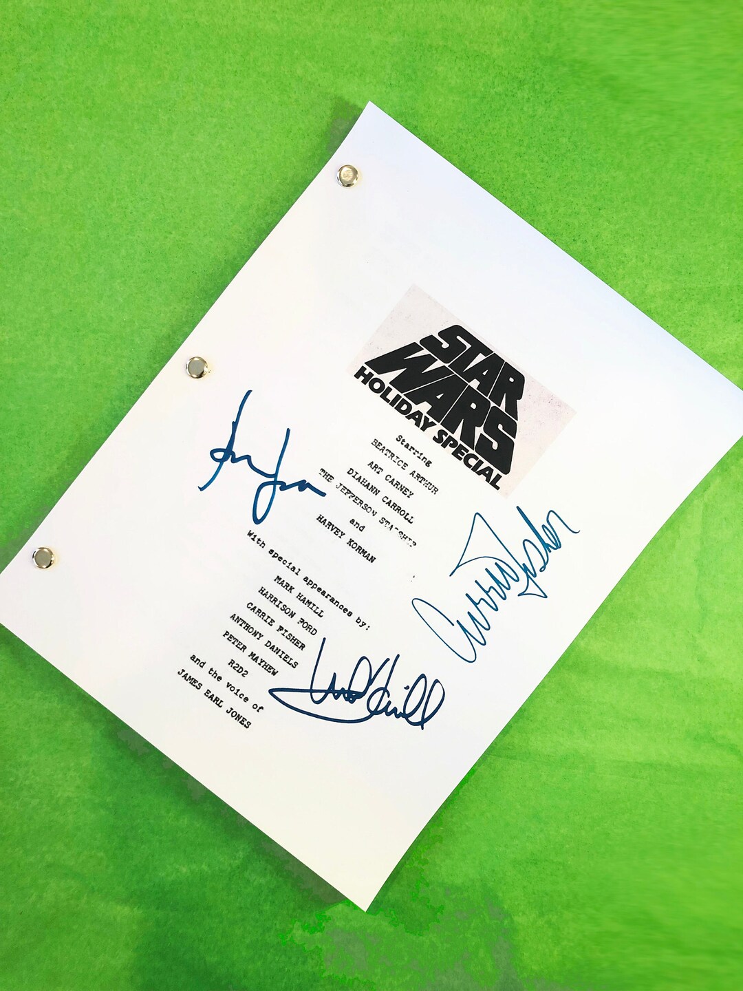 Star Wars Holiday Special Movie Script Original Full Screenplay - Etsy