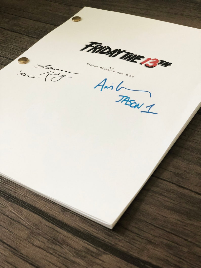 Friday the 13th Movie Script Original Full Screenplay - Etsy