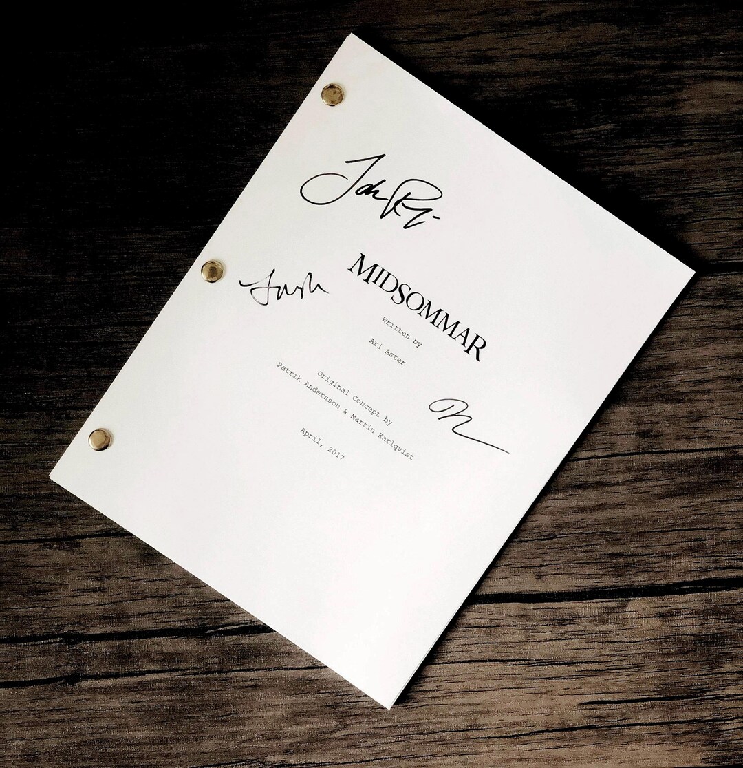 Midsommar Movie Script Original Full Screenplay - Etsy