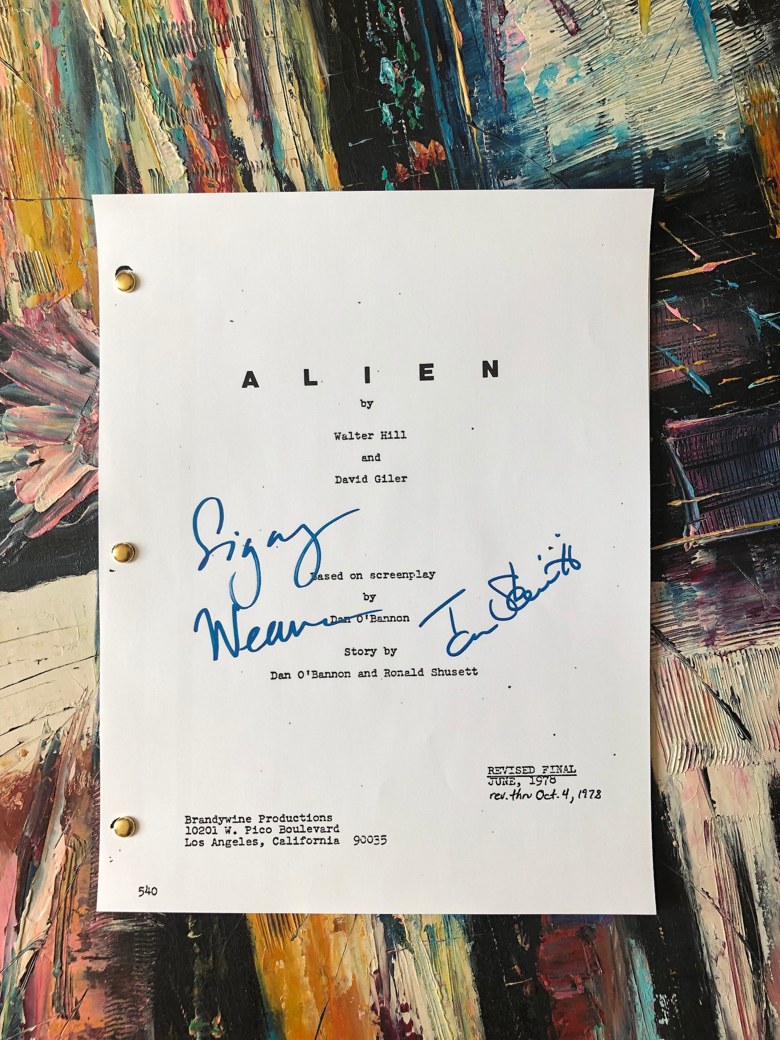 Alien Movie Script | Etsy