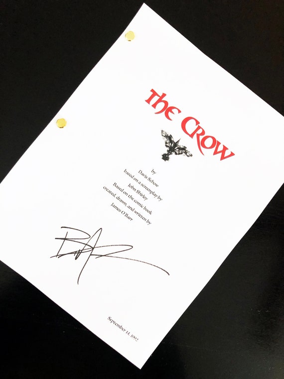 The Crow Movie Script Brandon Lee Autograph | Etsy UK