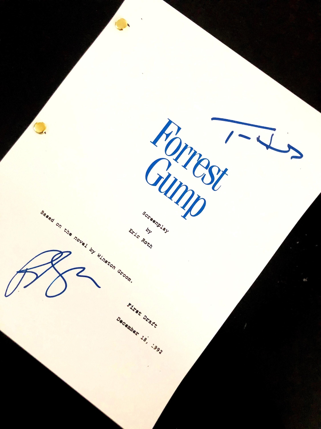 Forrest Gump Movie Script Full Original Screenplay - Etsy