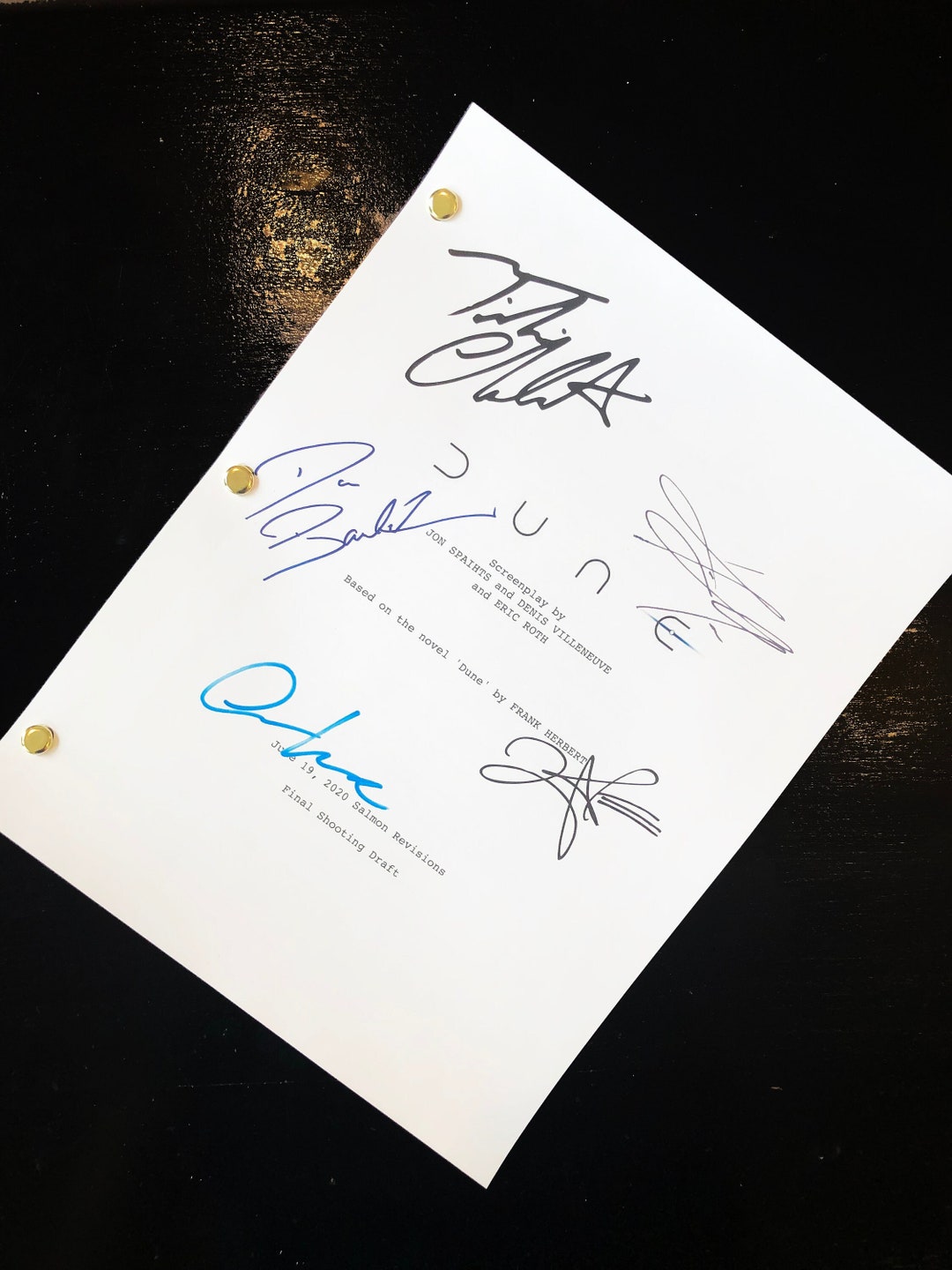 DUNE Movie Script Original Full Screenplay - Etsy