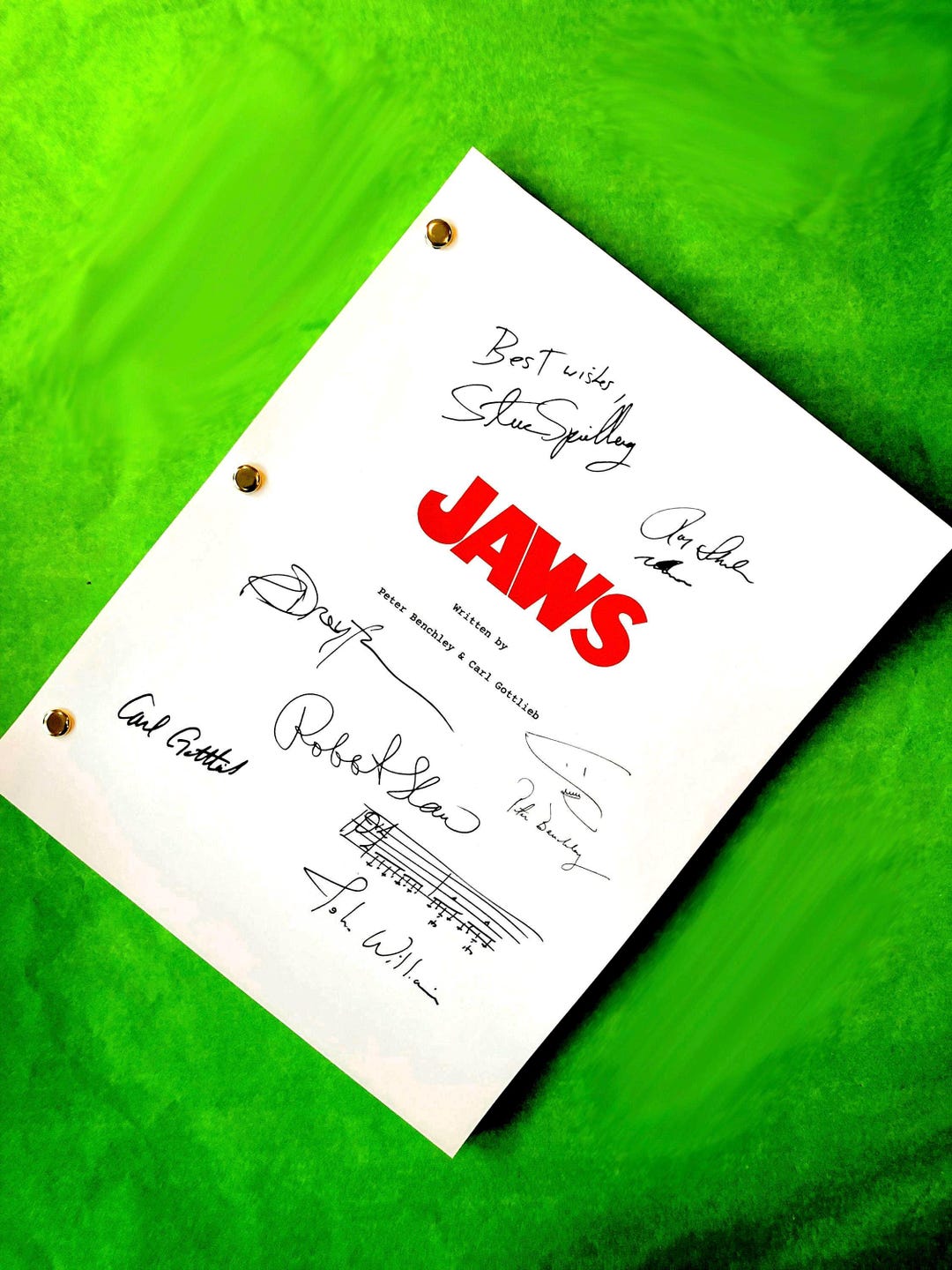Jaws Movie Script Original Full Screenplay - Etsy