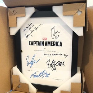 Captain America Framed Movie Script - Etsy