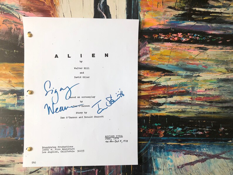 Alien Movie Script | Etsy