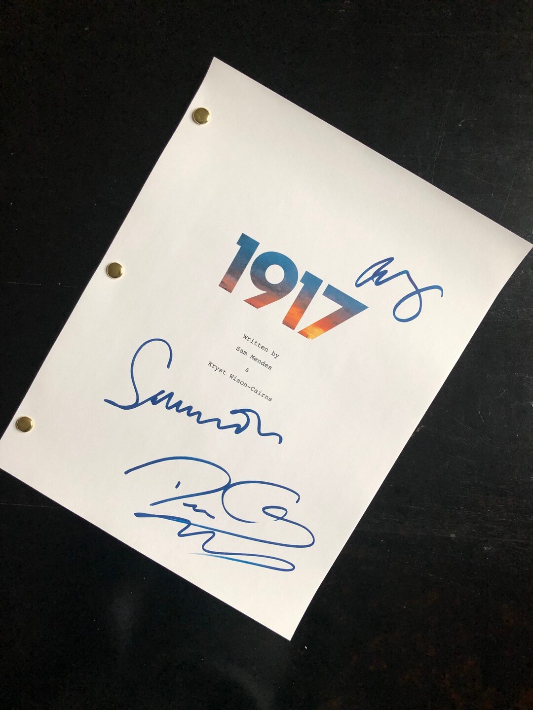 1917 Movie Script - Etsy