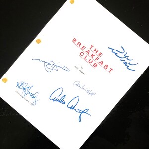 The Breakfast Club Movie Script - Etsy