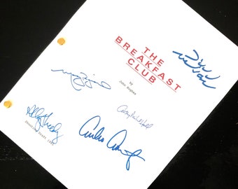 THE BREAKFAST CLUB Signed Movie Script, Movie Present, Birthday Gift ...