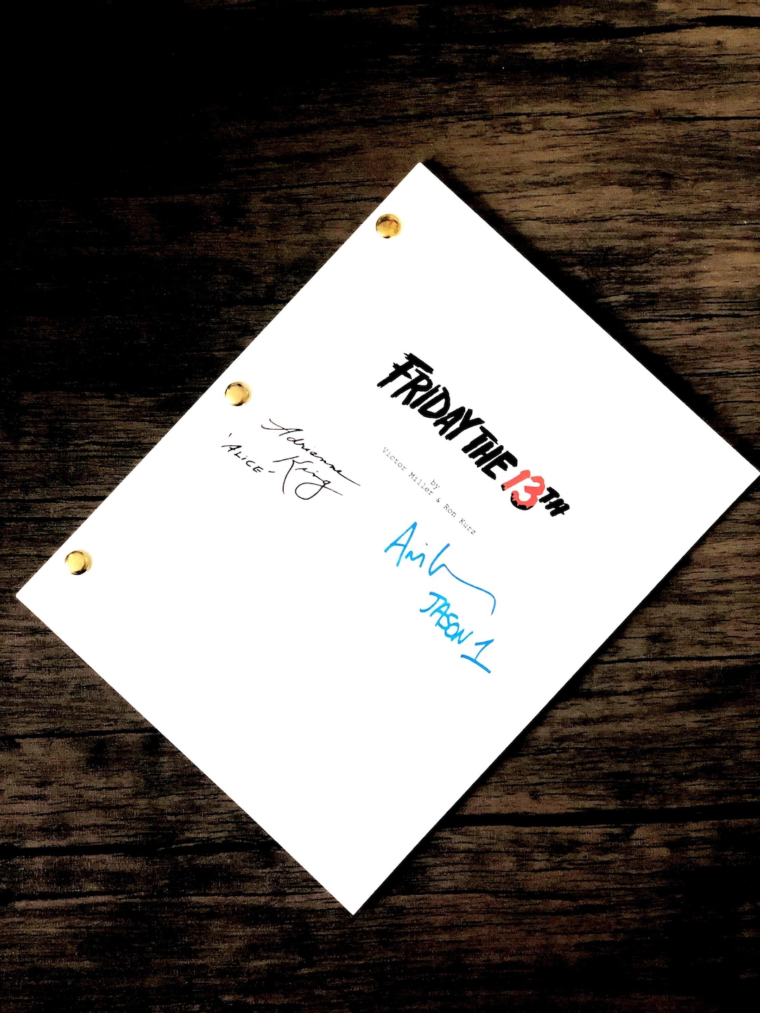 Friday the 13th Movie Script Original Horror Movie Full Screenplay - Etsy