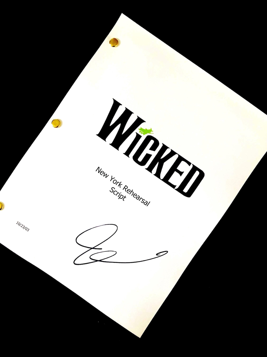 Wicked the Broadway Musical Rehearsal Script - Etsy