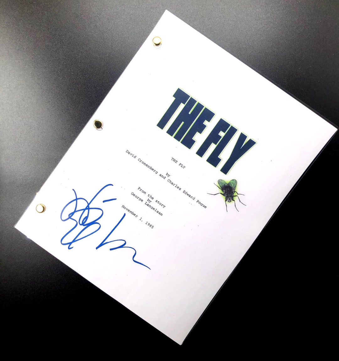 The Fly Movie Script Jeff Goldblum Autograph - Etsy