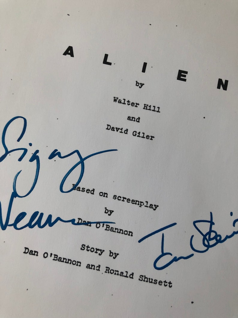 Alien Movie Script Etsy