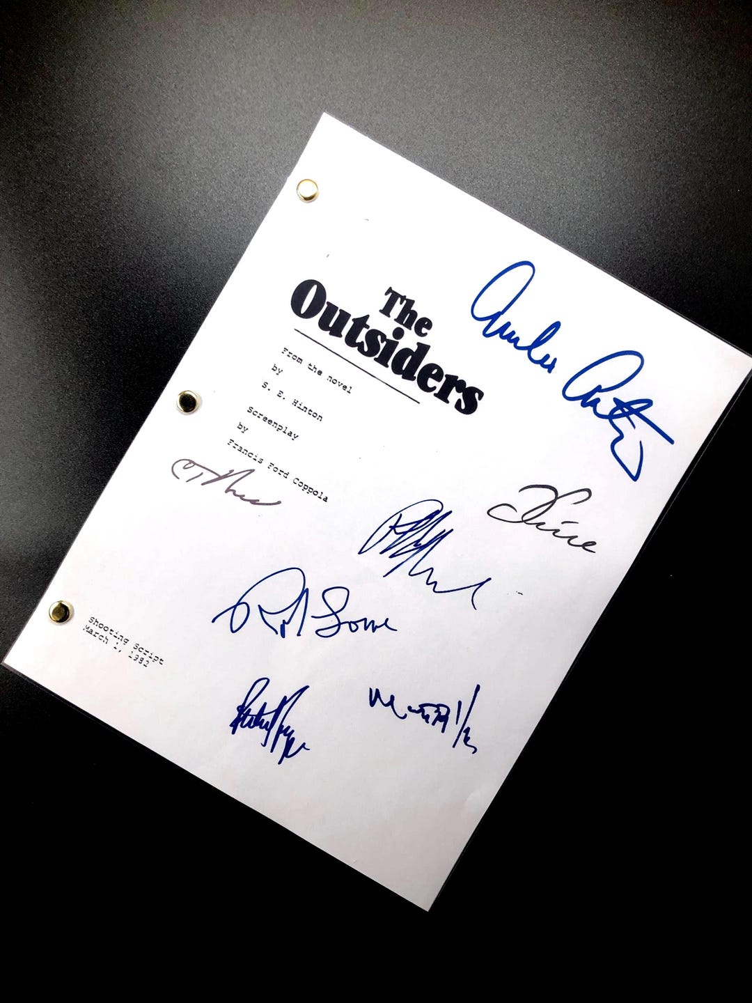 The Outsiders Original Movie Script Full Screenplay - Etsy