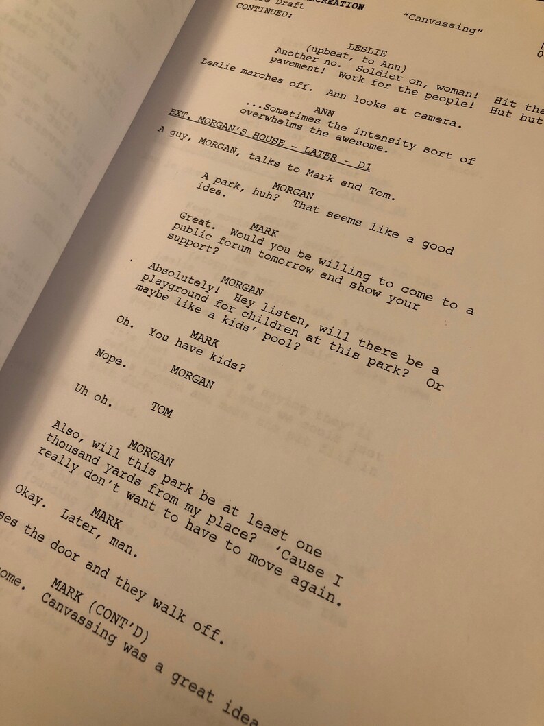 Parks and Rec TV Show Script | Etsy