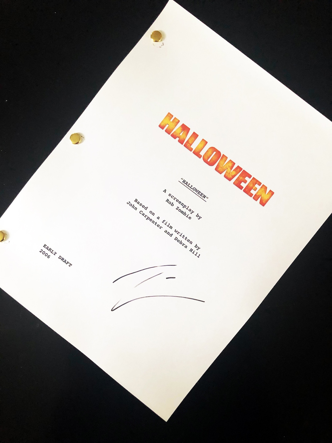 Rob Zombie's Halloween Movie Script 2007 Full Screeplay - Etsy