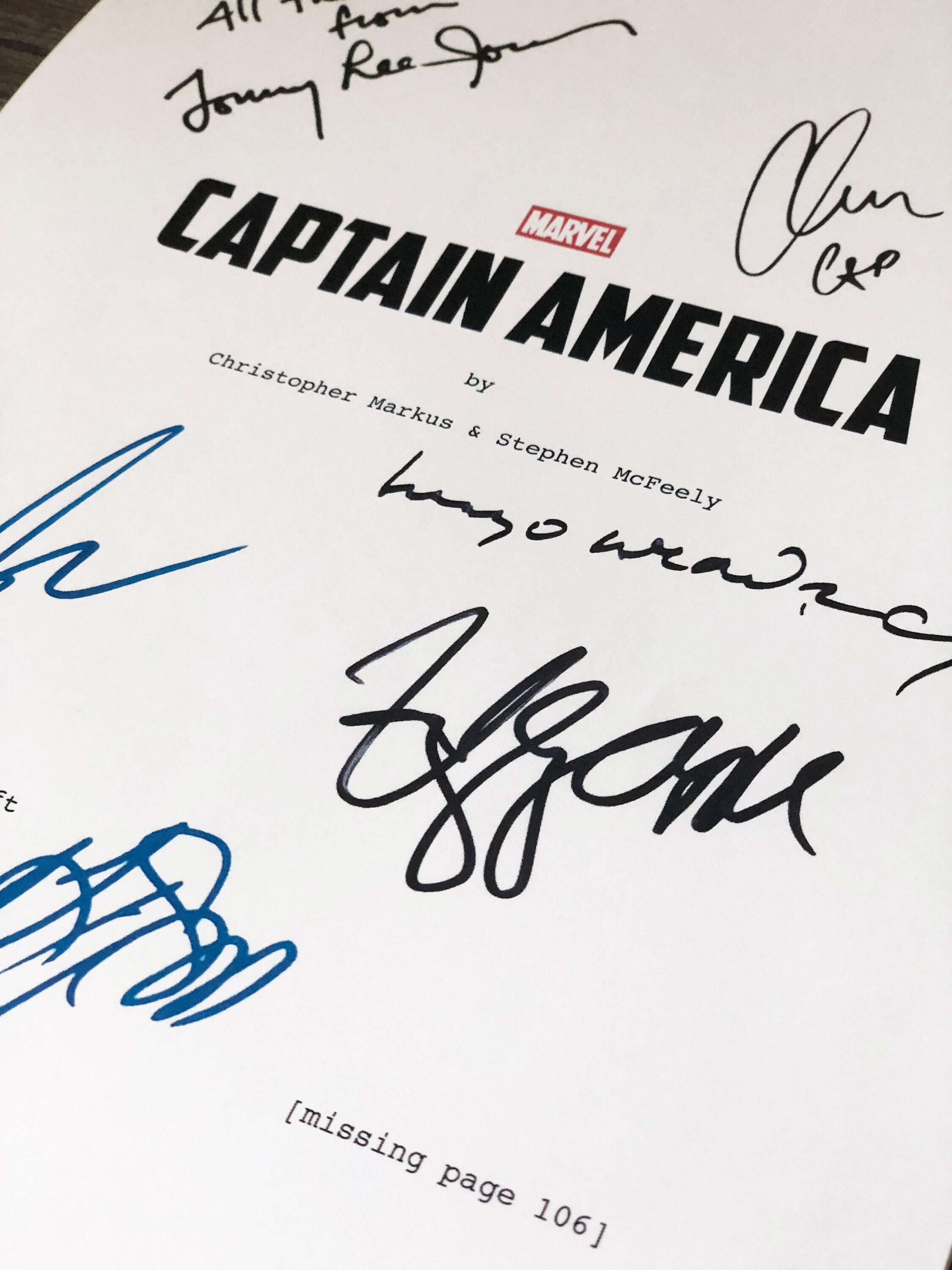 Captain America Autographed Script Steve Rogers Bucky | Etsy