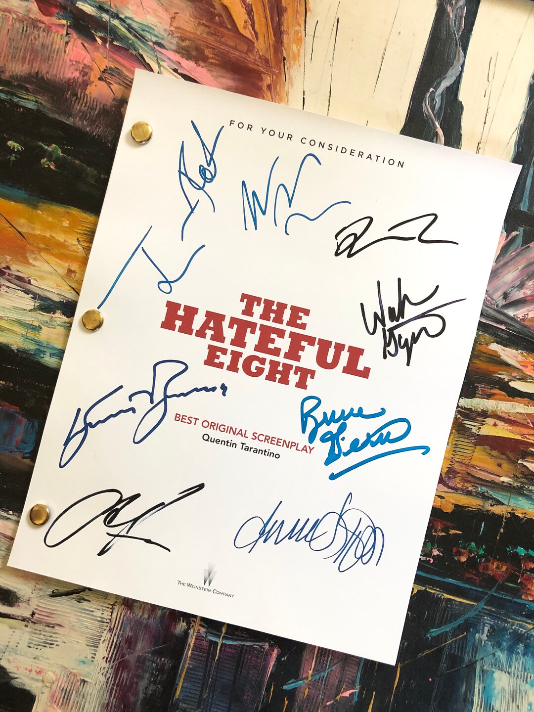 The Hateful Eight Movie Script Quentin Tarantino - Etsy