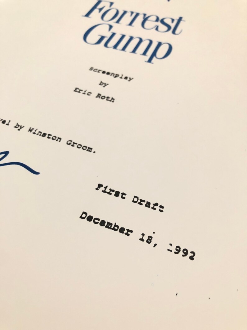 Forrest Gump Movie Script | Etsy