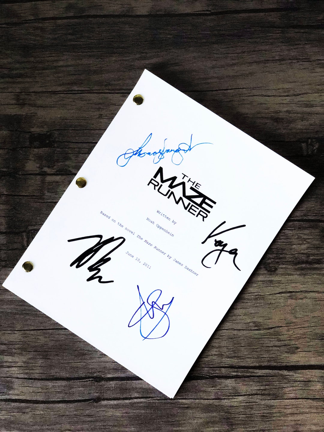 The Maze Runner Movie Script Original Full Screenplay - Etsy
