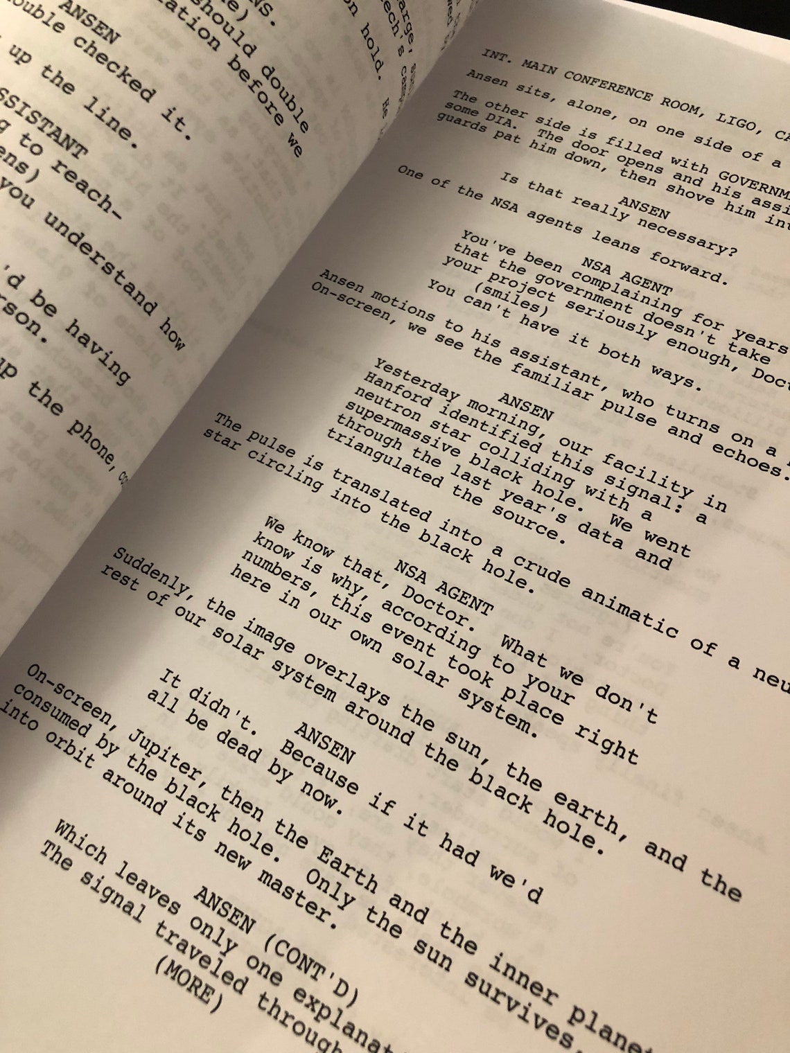 INTERSTELLAR Movie Script Original Full Screenplay Christopher Nolan - Etsy