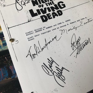 Night of the Living Dead Movie Script 1968 Autograph Prop - Etsy