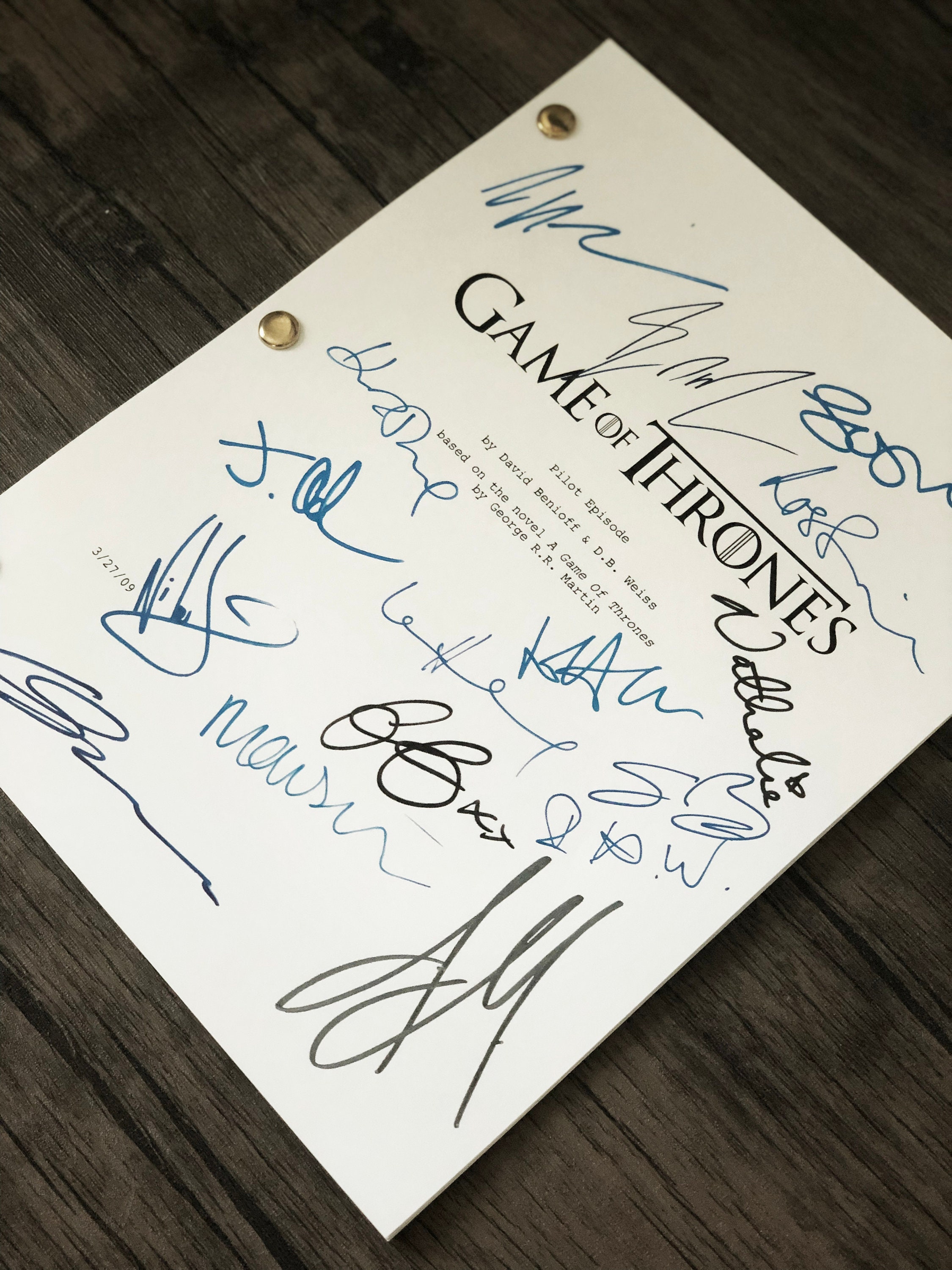 Game Of Thrones Signed Script Cinema Decor Mother Of Etsy Australia