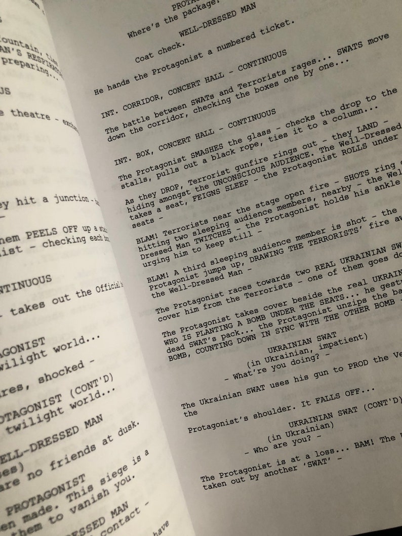 TENET Movie Script Christopher Nolan | Etsy