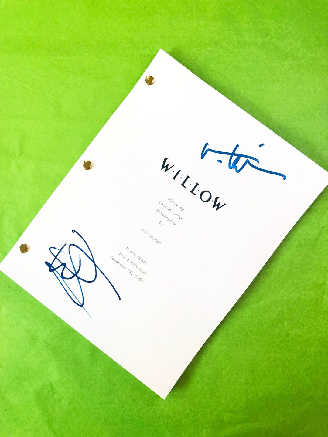 Willow Movie Script 1988 - Etsy